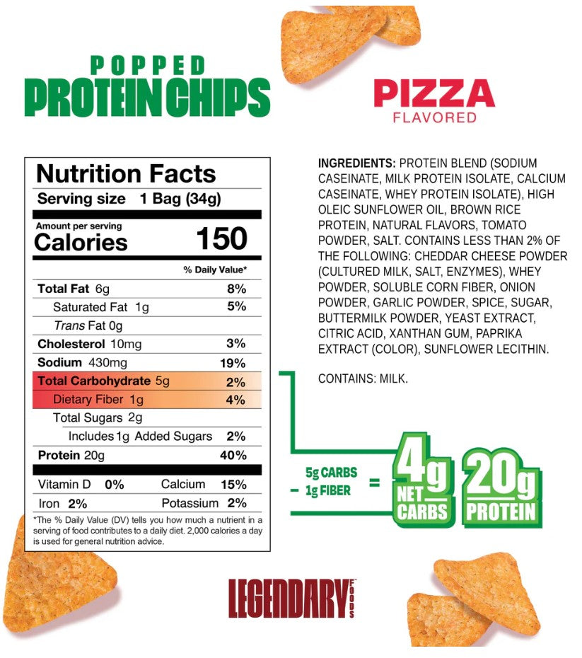 LEGENDARY Pizza Popped Protein Chips – my99protein