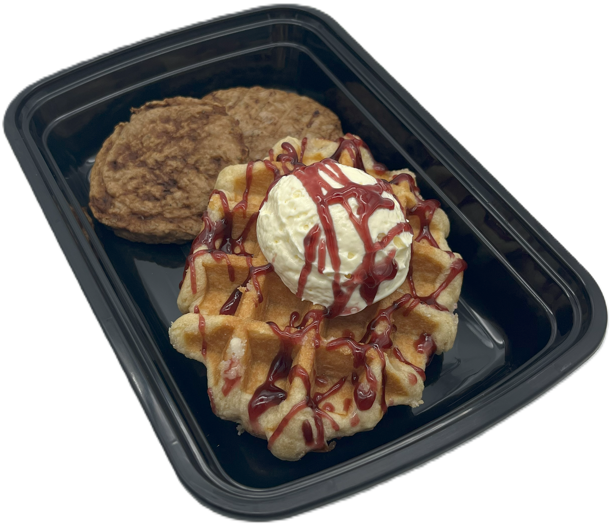 High Protein Raspberry Cheesecake Belgian Waffle - 28g Protein ...